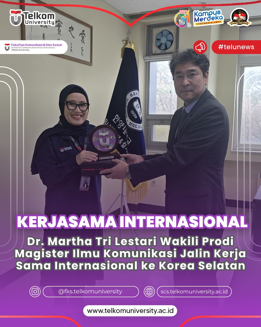 Dr. Martha Tri Lestari Wakili Prodi Magister Ilmu Komunikasi Jalin Kerja Sama Internasional ke ...