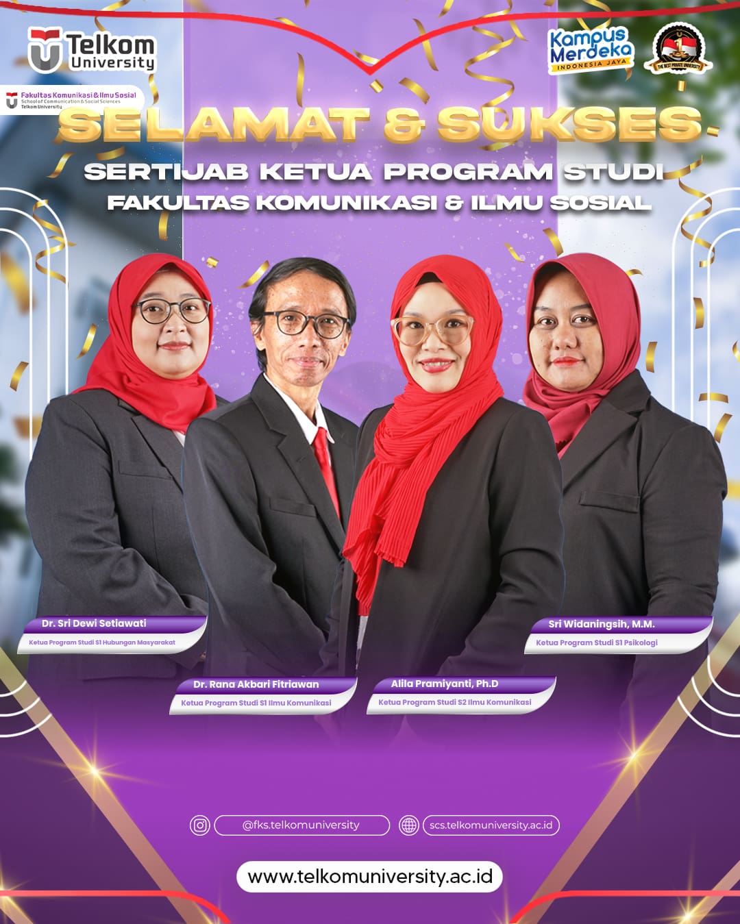 Sambut Semangat Baru, FKS Telkom University Resmi Lantik Kaprodi 2025 | Fakultas Komunikasi dan ...