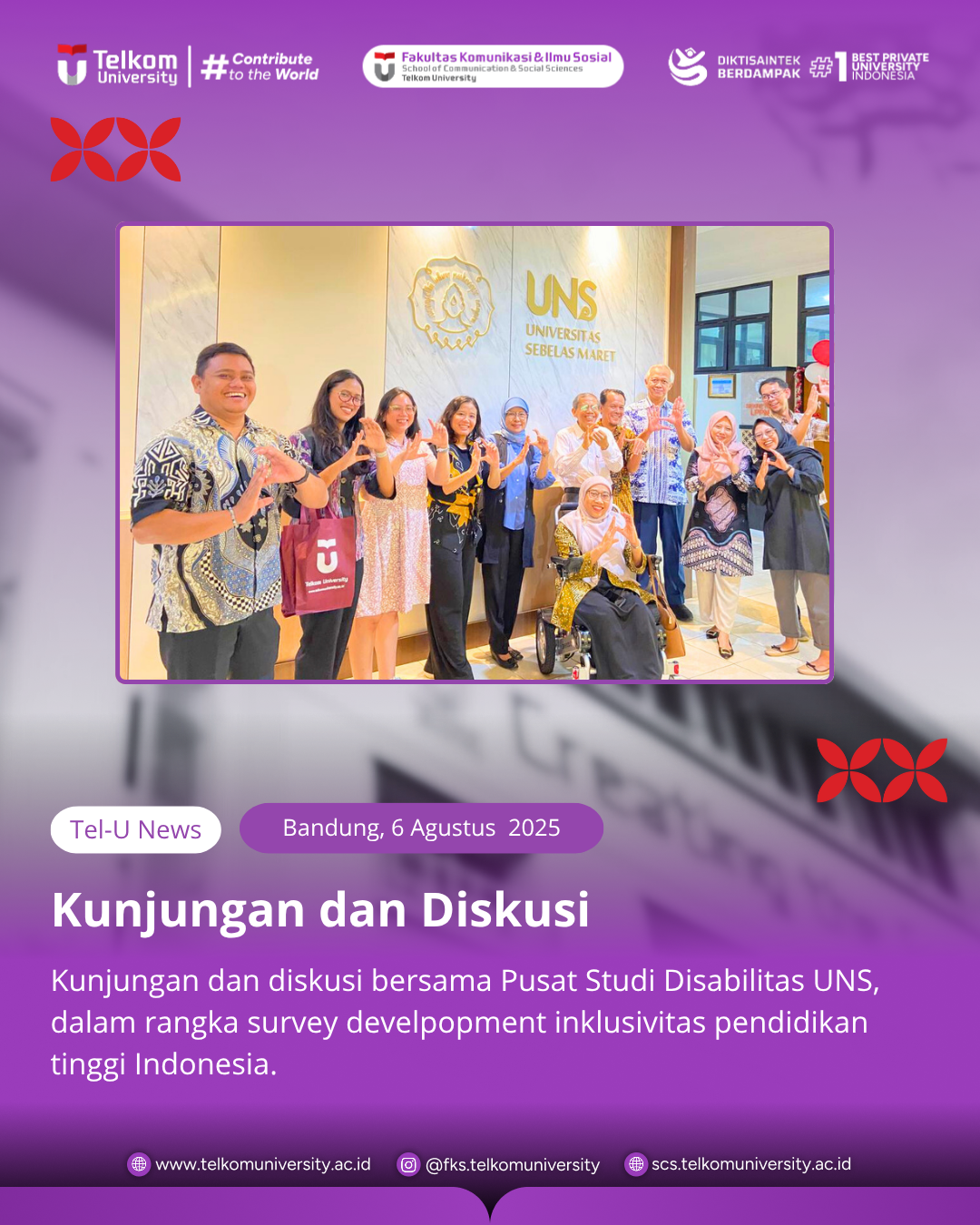 SCS Telkom University Collaborates with UNS Disability Studies Center ...